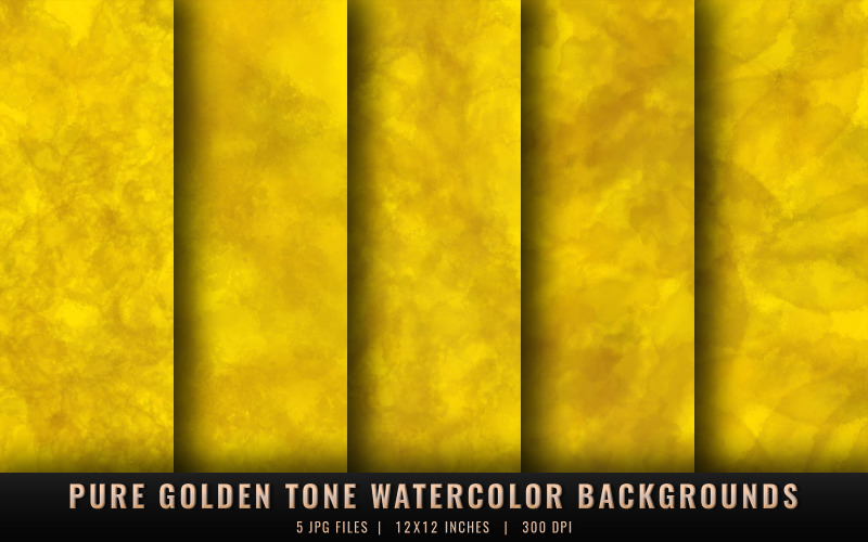 Pure Golden Tone Watercolor Backgrounds - TemplateMonster