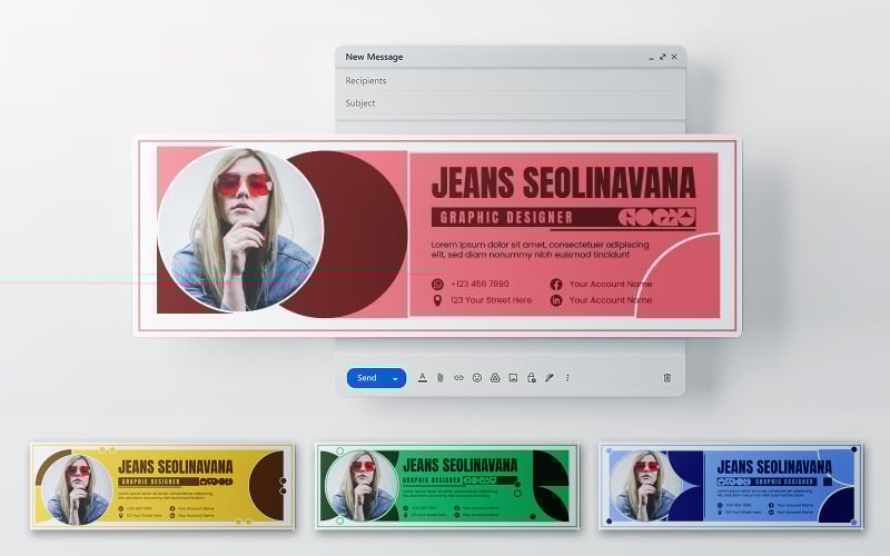 Geometric Email Header Template #497610 - TemplateMonster