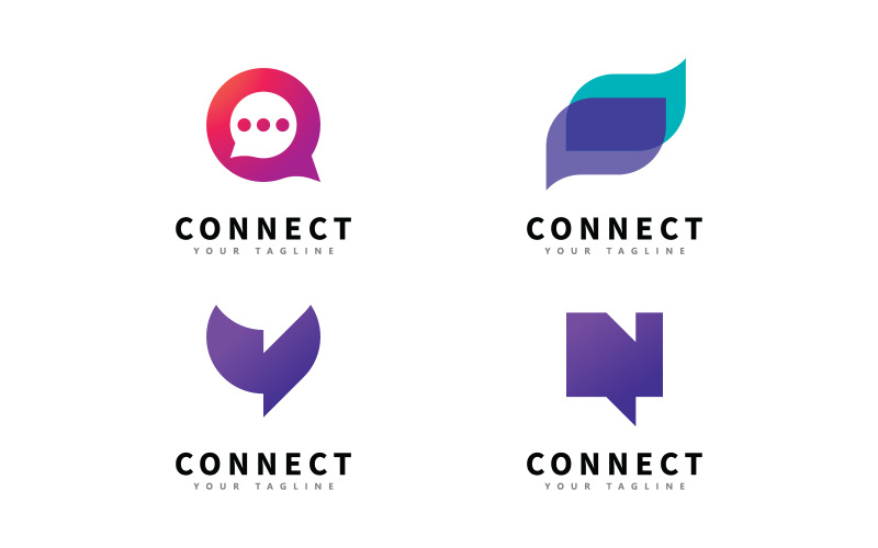 Dialogs and Discussions Logo. Communication vector symbol 14