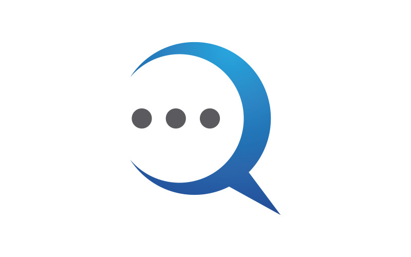 Speech message bubble icon Logo template vector illustration v.9
