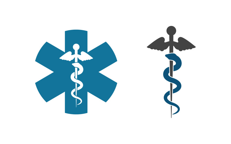 Icône de serpent médical Logo illustration vectorielle conception v.1