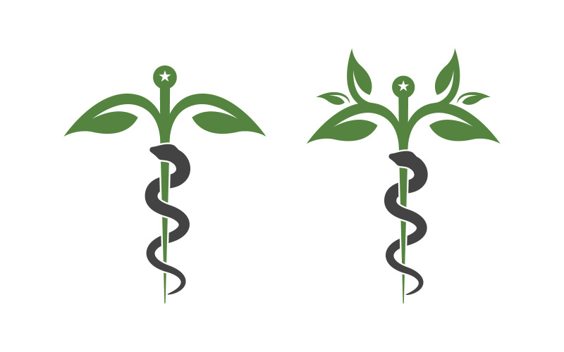 Medical snake icon Logo vector illustration design v.5