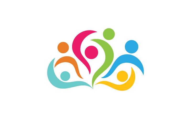 Mutual help care social Community Logo design template v.19