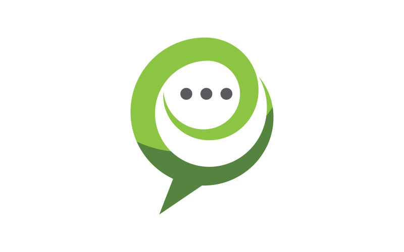 Speech message bubble icon Logo template vector illustration v.25