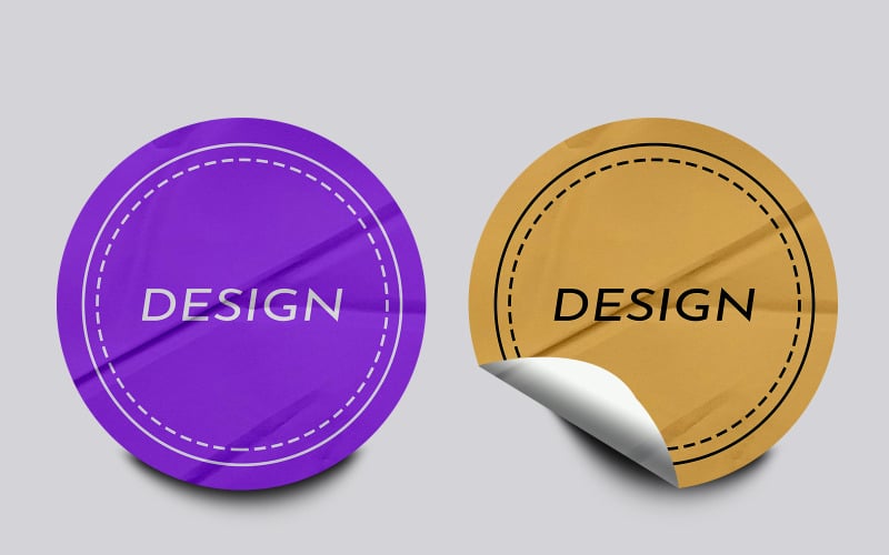 Sticker Mockup Template Design -156 #497998 - TemplateMonster