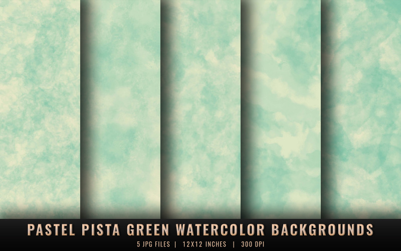 Pastel Pista Green Watercolor Backgrounds - TemplateMonster