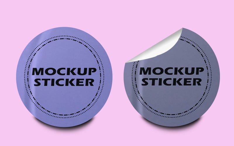 Sticker Mockup Template Design -168 #498026 - TemplateMonster