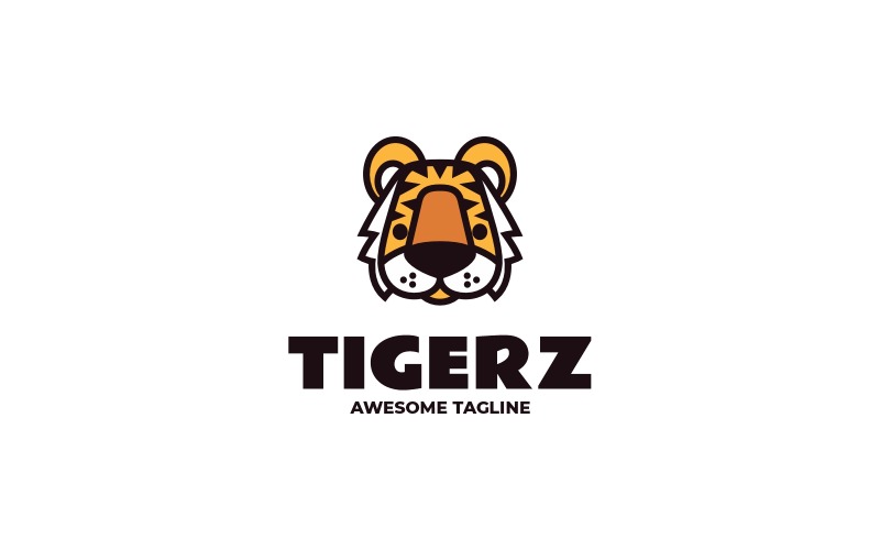 Tigerz Simple Mascot Logo 6 #498098 - TemplateMonster