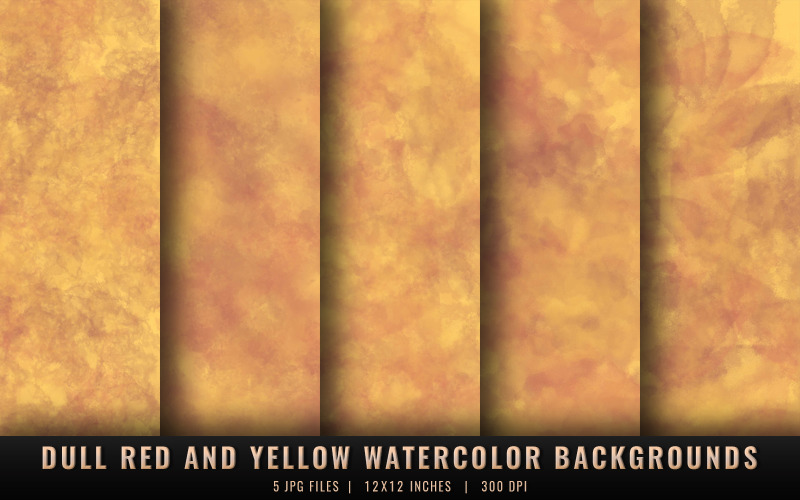Dull Red and Yellow Watercolor Backgrounds - TemplateMonster