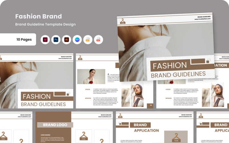 Minimalist Fashion Brand Identity Guideline - TemplateMonster