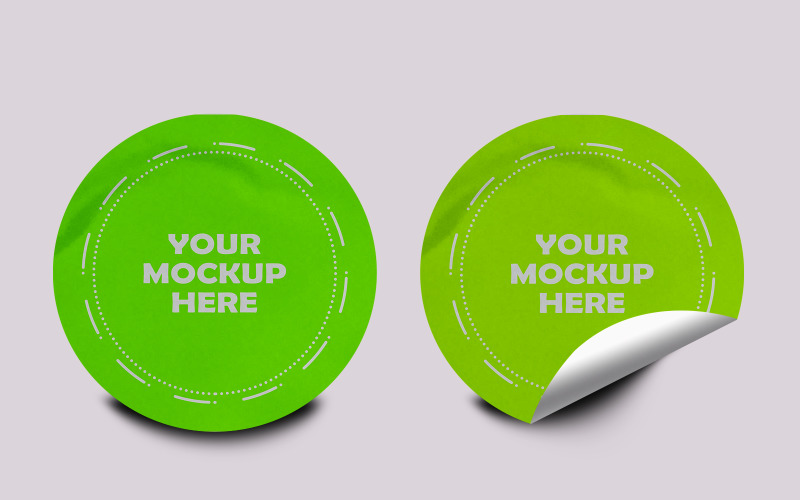 Sticker Mockup Template Design -187 #498193 - TemplateMonster