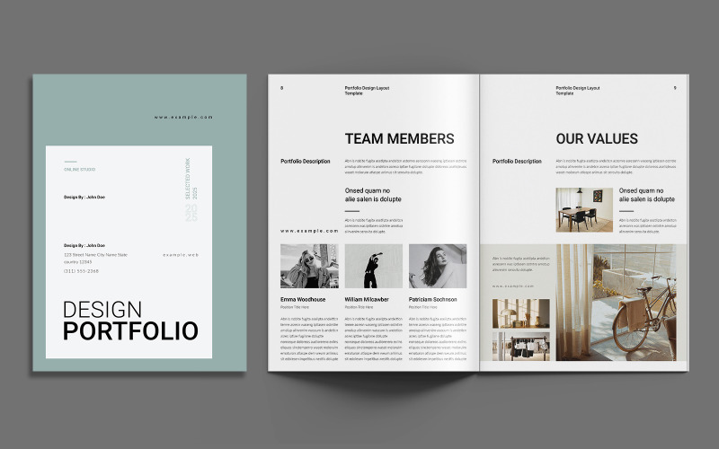 Graphic Design Portfolio Template Layout - TemplateMonster