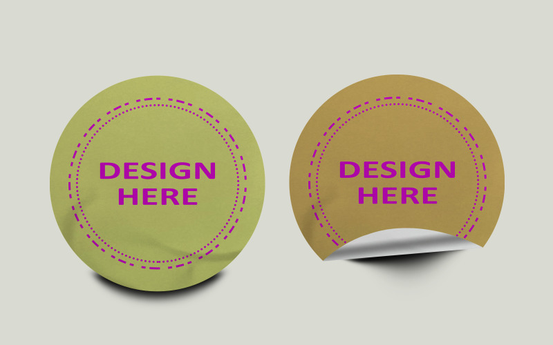 Sticker Mockup Template Design -190 #498201 - TemplateMonster