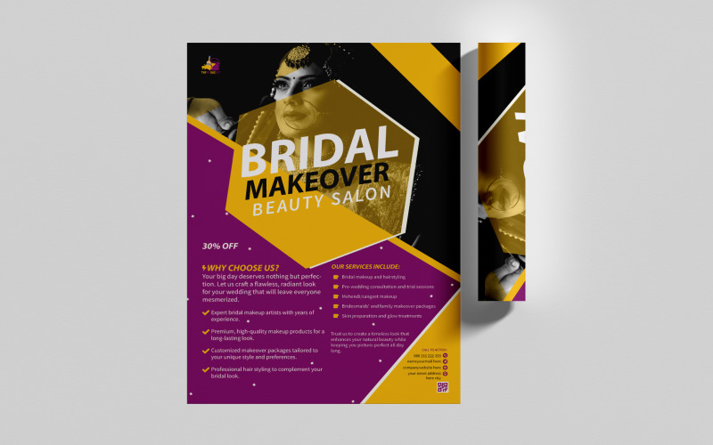 Beautiful Makeover Flayer Design Template - TemplateMonster