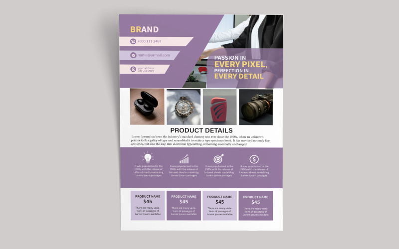 Creative Product Flayer Design Template - TemplateMonster
