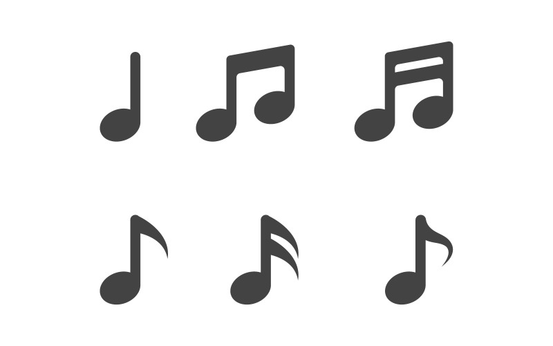 Icône de note de musique, logo, illustration vectorielle, conception v.3