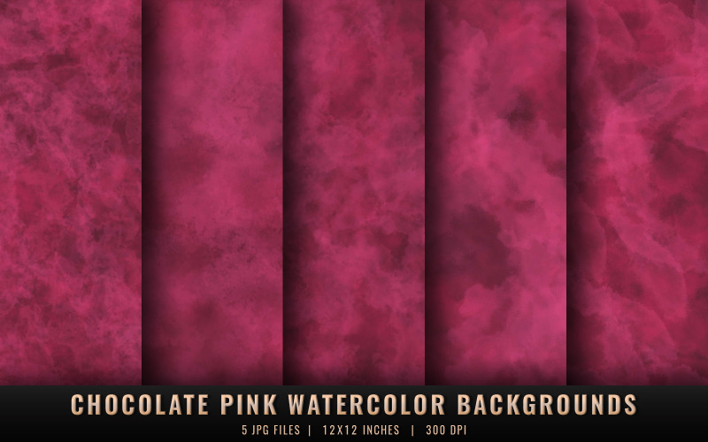 Chocolate Pink Watercolor Backgrounds - TemplateMonster