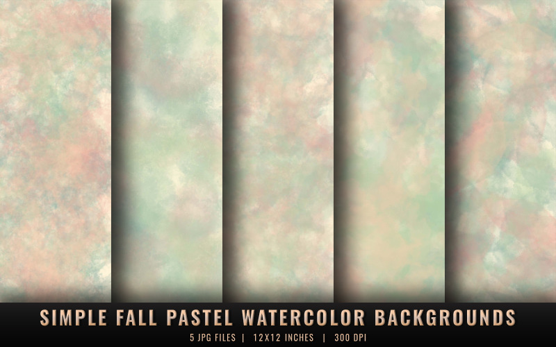 Simple Fall Pastel Watercolor Backgrounds - TemplateMonster