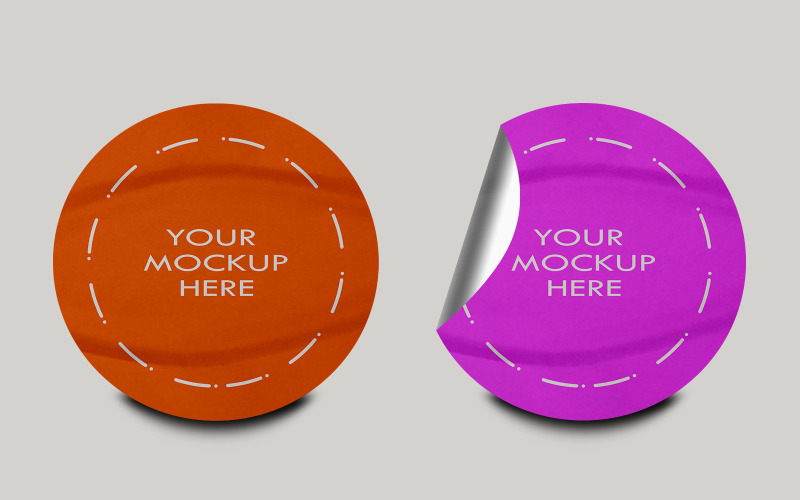 Sticker Mockup Template Design -203 #498774 - TemplateMonster