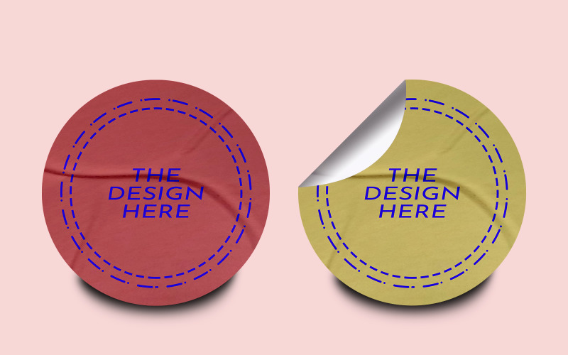 Sticker Mockup Template Design -205 #498777 - TemplateMonster