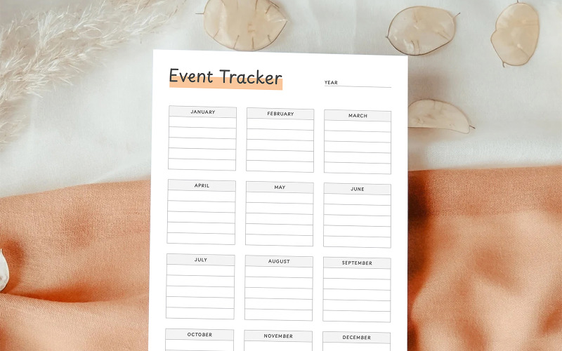 Canva and MS Word Event Tracker #498871 - TemplateMonster