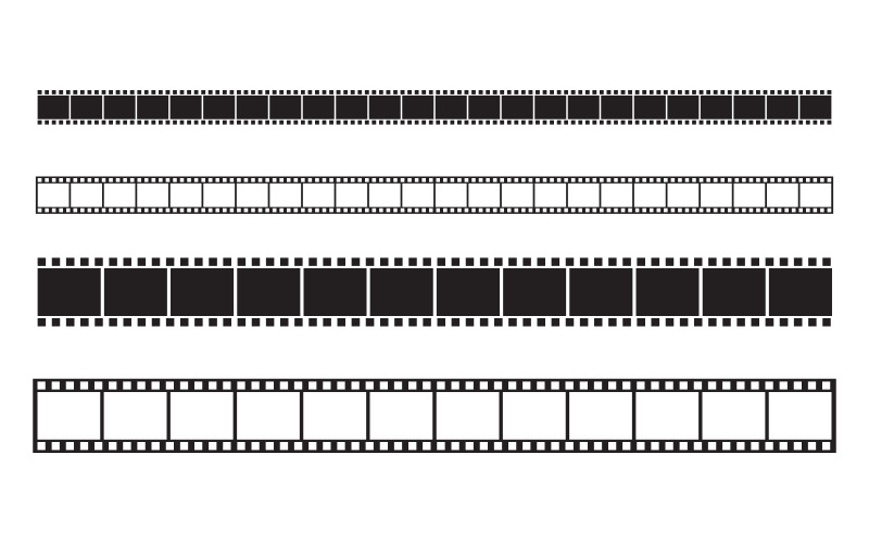 Icône de cinéma pellicule vecteur Logo design illustration v.2