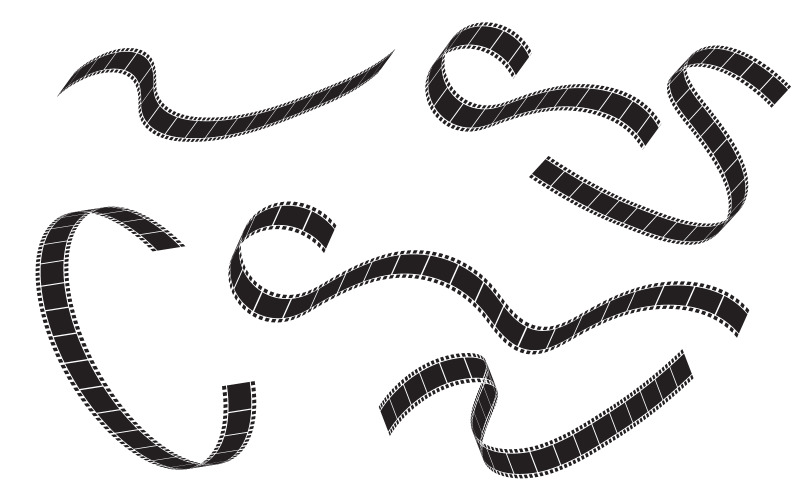 Icône de cinéma pellicule vecteur Logo design illustration v.6