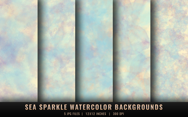 Sea Sparkle Watercolor Backgrounds #498816 - TemplateMonster