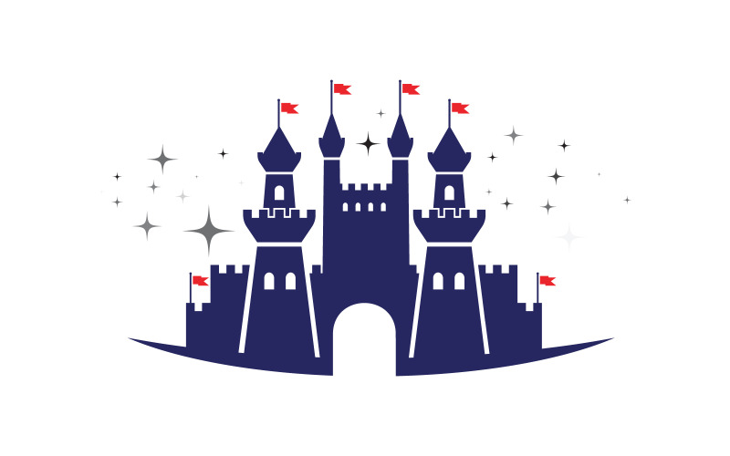 Castle vector illustration icon Template design v.11
