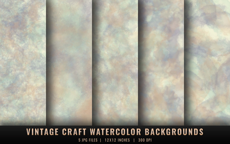 Vintage Craft Watercolor Backgrounds - TemplateMonster