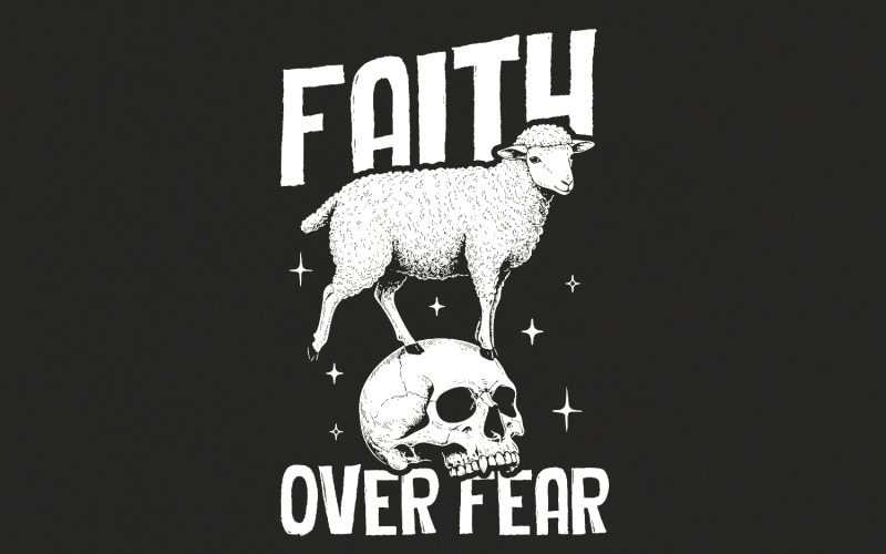 Faith Over Fear PNG, Faith png Design, Bible Verse png, Inspirational ...