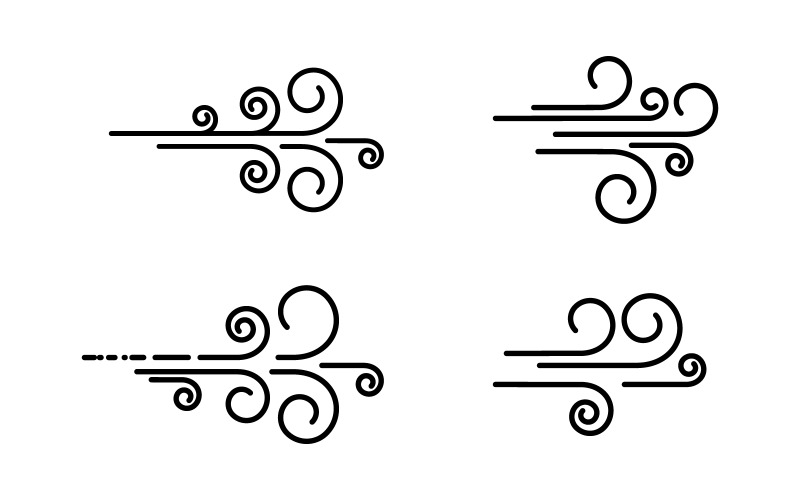 Wind illustration symbol vector Logo illustration v.3