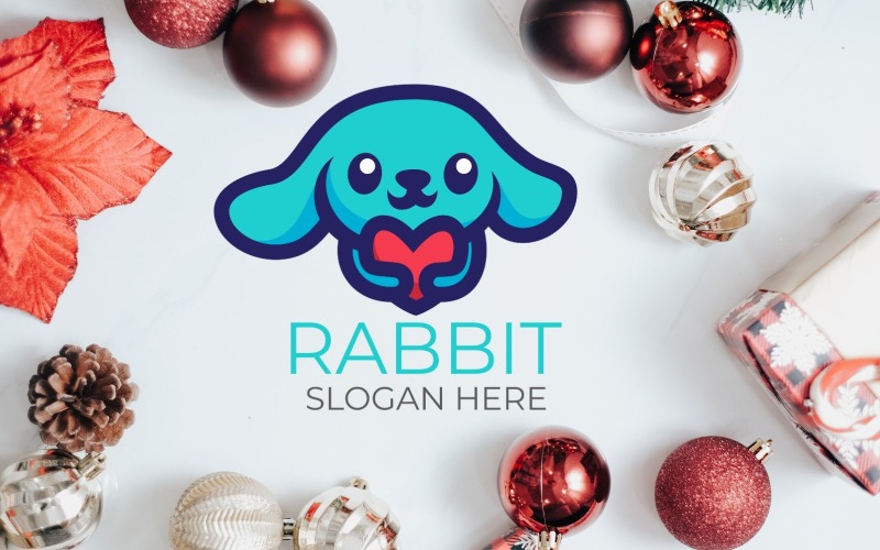 Modèle de conception de logo exclusif Rabbit