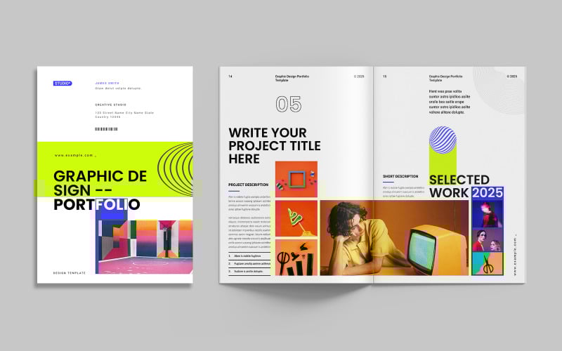 Graphic Design Portfolio Template Brochure Layout