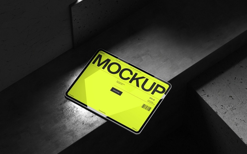 Realistic Floating Tablet Mockup Template - TemplateMonster