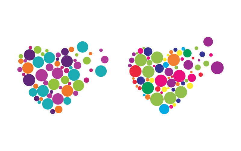 Beauty Love with dot Vector illustration design v.1