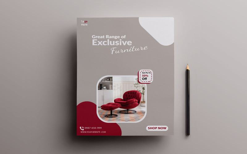 Furniture store flyer template #500547 - TemplateMonster