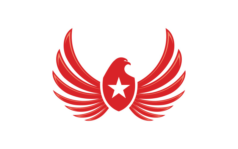 Falcon hawk wing icon Template logo illustration design v.2