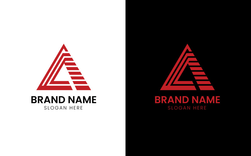 Letter A pyramid business logo-767 #500947 - TemplateMonster