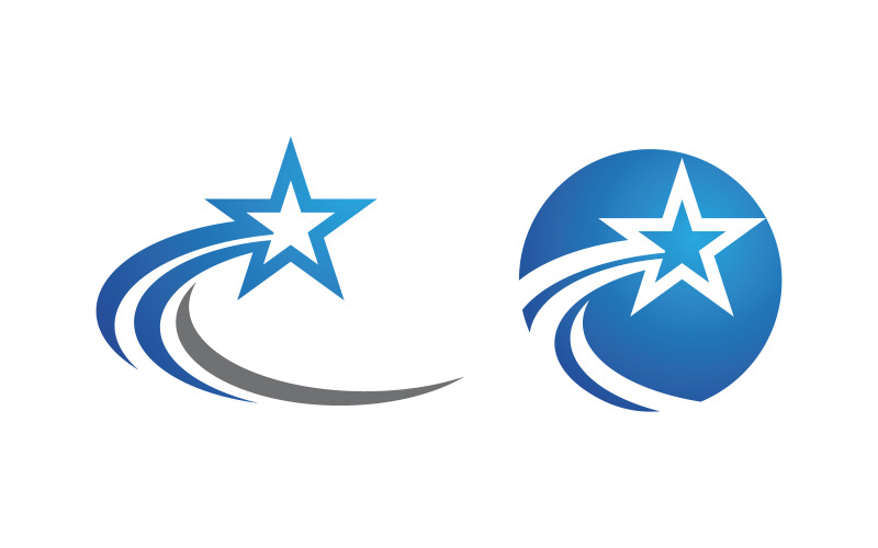 Star Fast speed Illustration logo design v.12