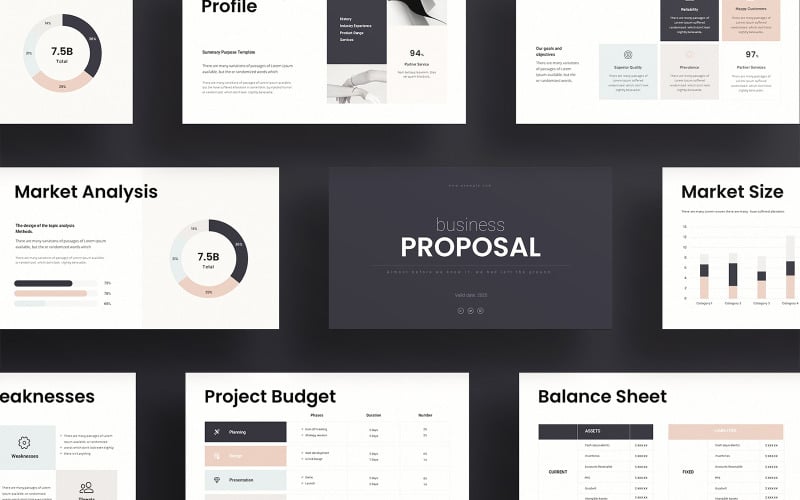 Business Proposal Google Slides Presentation Design