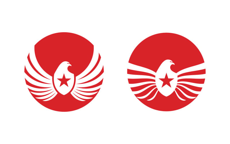 Falcon hawk wing icon Template logo illustration design v.1