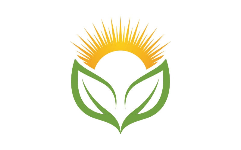 Nature leaf ecology vegan concept Logo illustration Template v.16