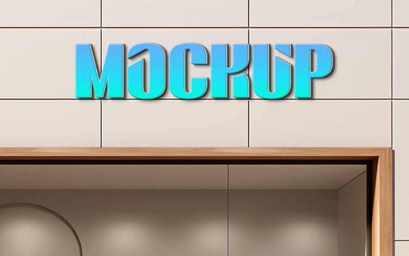 3d building logo mockup psd #501672 - TemplateMonster