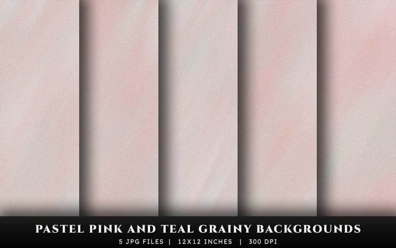 Pastel Pink and Teal Grainy Texture Backgrounds