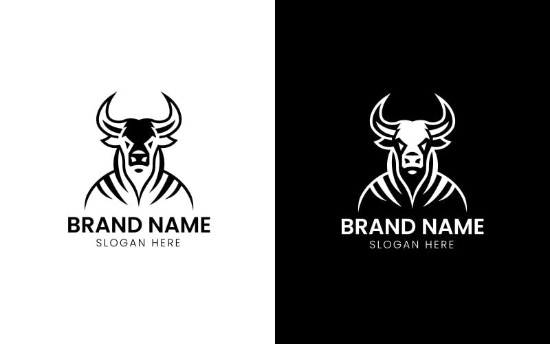 Aggressive bull head logo-798 #501738 - TemplateMonster