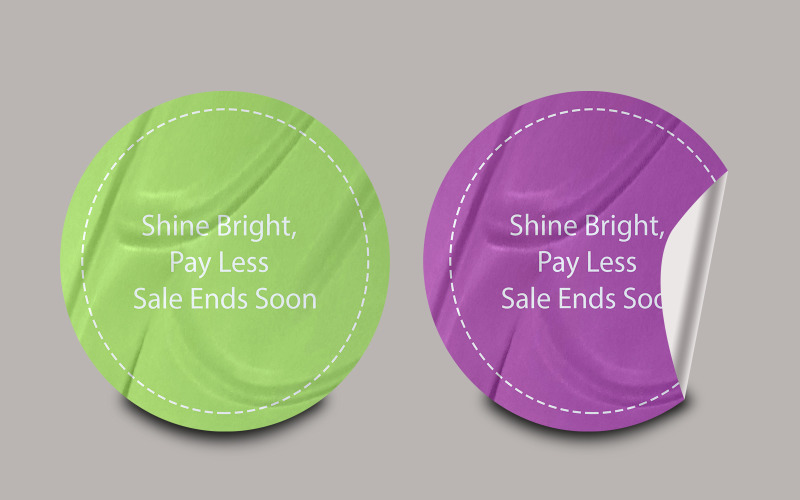 Sticker Mockup Template Design -212 #501701 - TemplateMonster