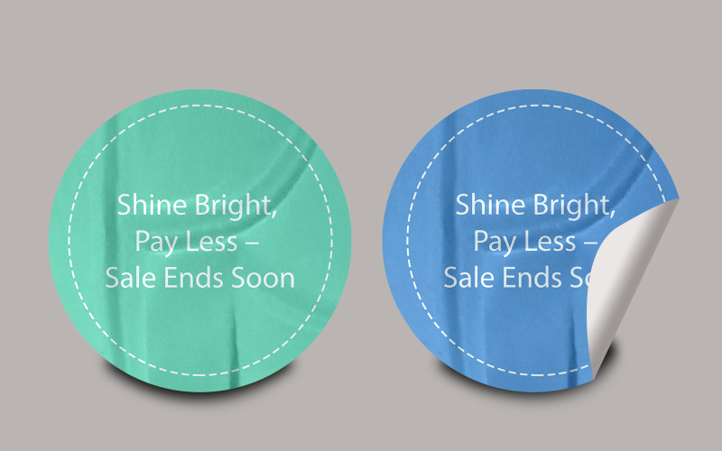 Sticker Mockup Template Design -213 #501703 - TemplateMonster