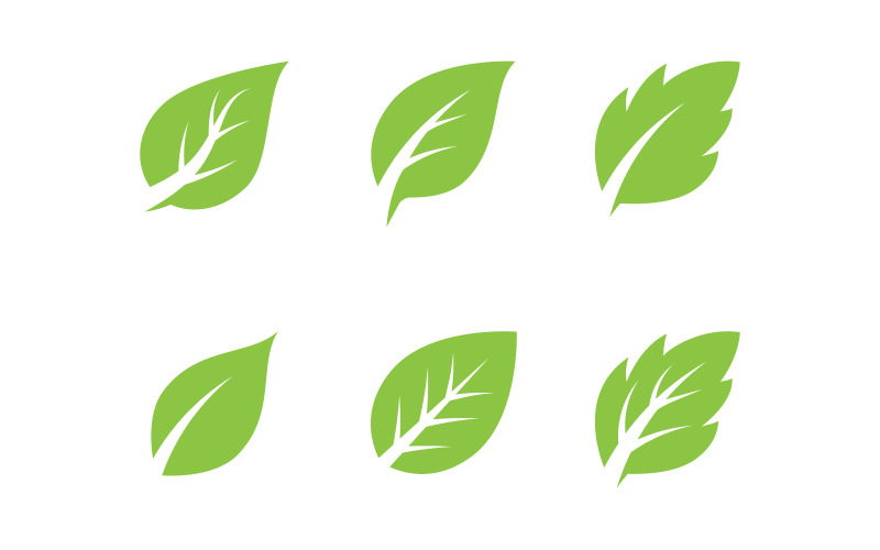 Healthy life leaf concept logo design template v.14