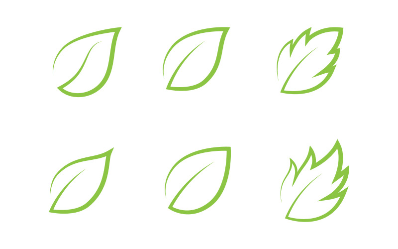 Healthy life leaf concept logo design template v.16